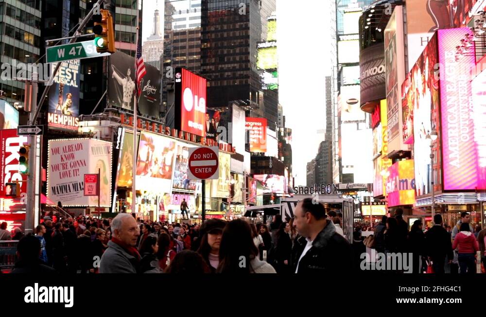 Times square bright lights Stock Videos & Footage - HD and 4K Video ...