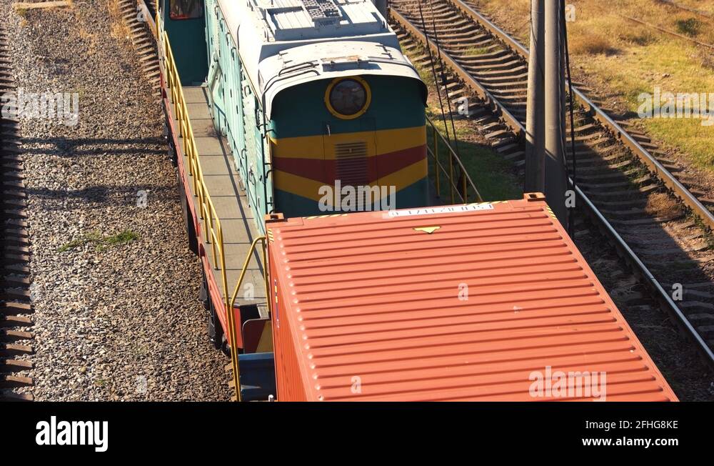 Driving freight cargo trains with cargo Stock Video Footage - Alamy