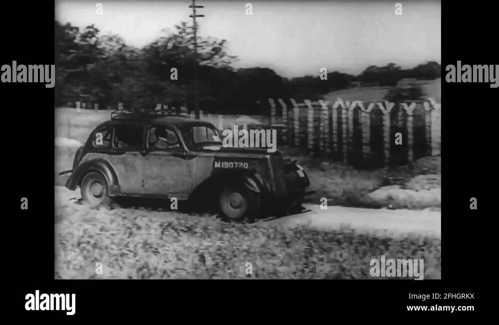 WW2 - German Colonel Gernal von Arnim drive by car in Prison camp Stock ...