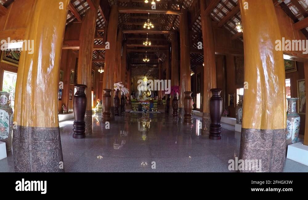 Thailand - inside of a temple north of thailand Stock Video Footage - Alamy