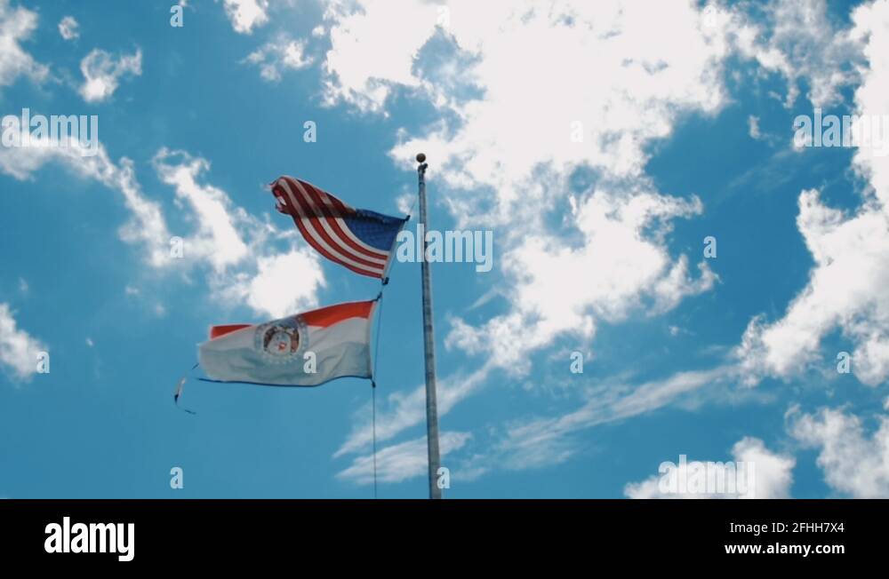 Flags flapping on flag pole Stock Videos & Footage - HD and 4K Video ...