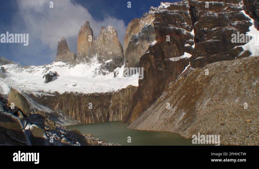 Daylight and valley with beautiful scenery and winter peak Stock Videos ...