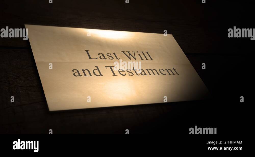 Last Will and Testament Paper animation Stock Video Footage - Alamy
