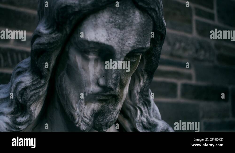 Jesus Christ Statue from the side view Stock Video Footage - Alamy