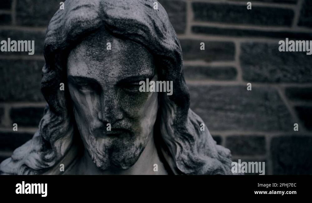 Jesus Christ Statue from the front view Stock Video Footage - Alamy