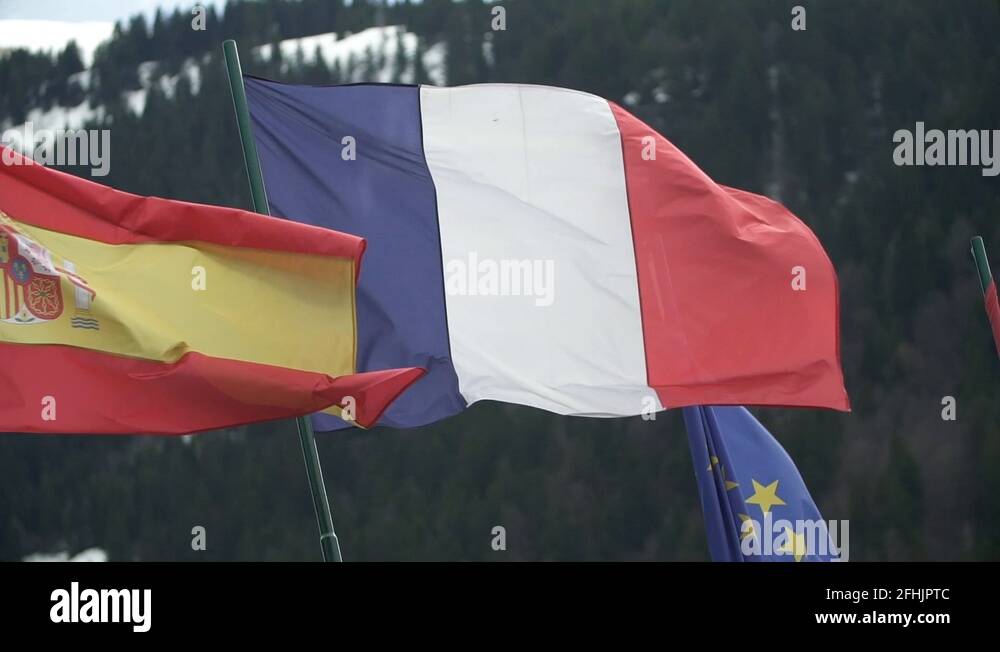 Spanish and french flags Stock Videos & Footage - HD and 4K Video Clips ...