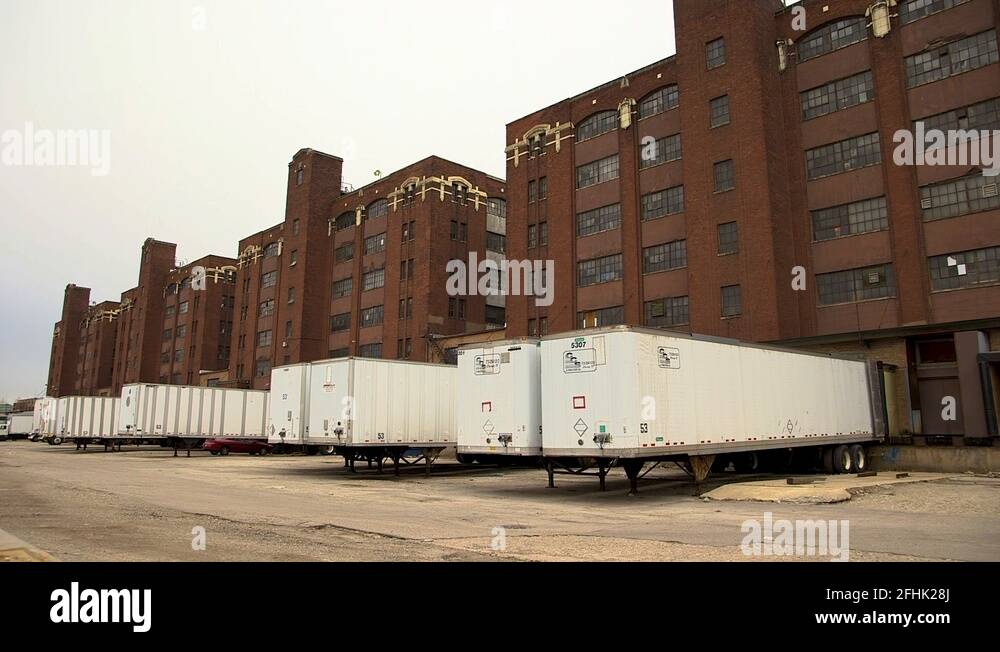 Industrial neighborhood on Chicago's south side. Factories ...