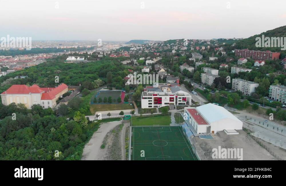 An aerial view of the Obuda area near the center of Budapest Stock ...