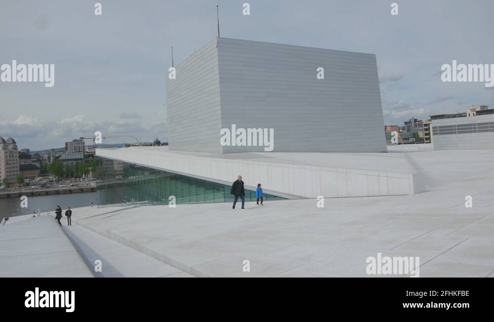 Oslo Opera House Exterior. Beautiful Modern Architecture. National ...