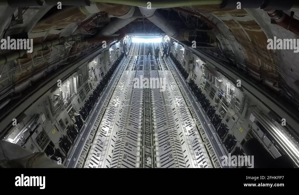 Humvee being loaded in the C-17 Globemaster aircraft - 2016 Stock Video ...