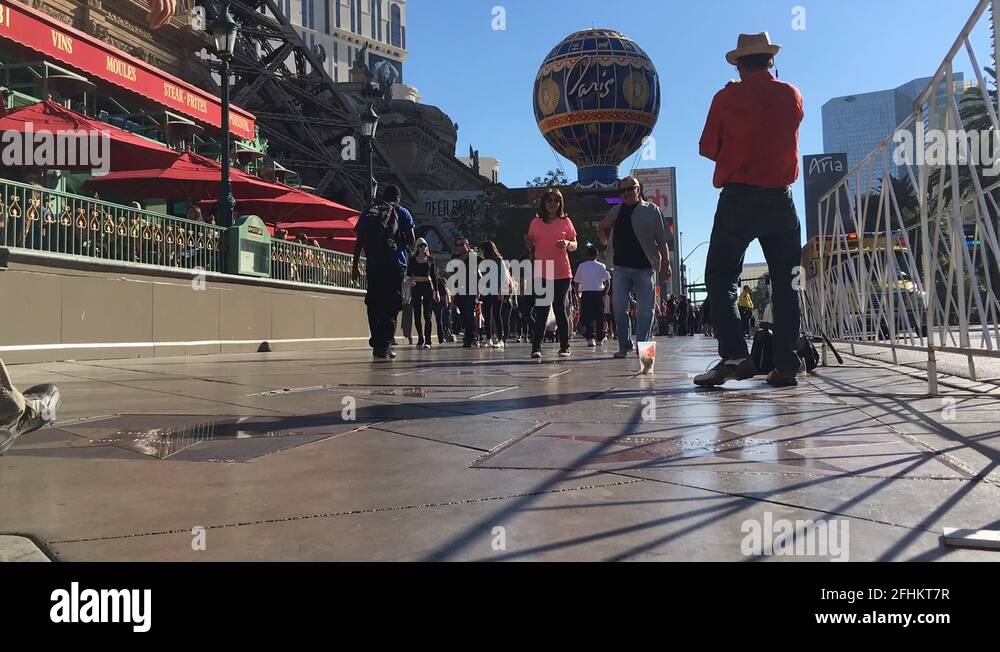 Las Vegas Strip Time Lapse of people walking up and down the strip ...