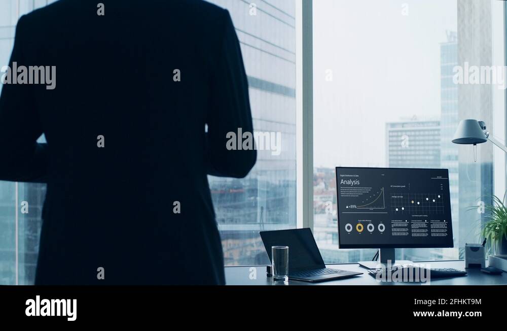 Office building with man looking out window Stock Videos & Footage - HD ...