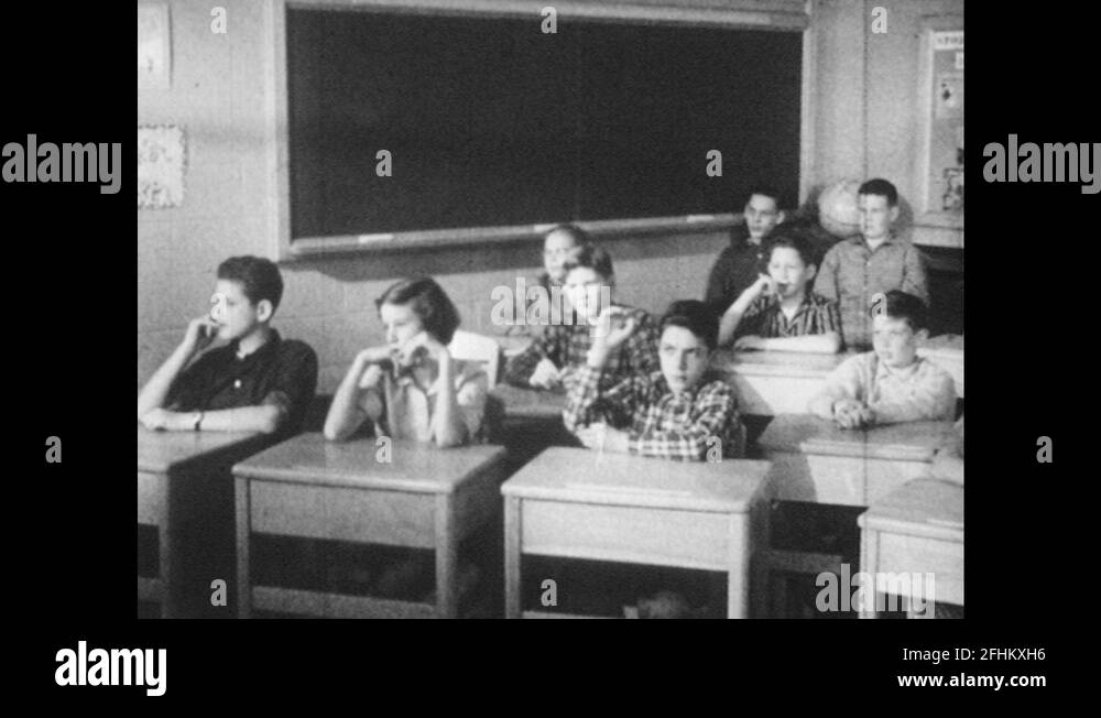 School pupils classroom 1950's Stock Videos & Footage - HD and 4K Video ...