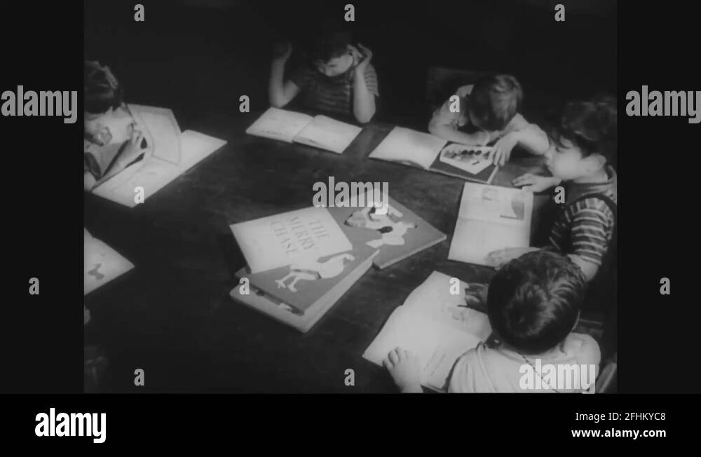 WW2 - Children play in Kindergarten Stock Video Footage - Alamy