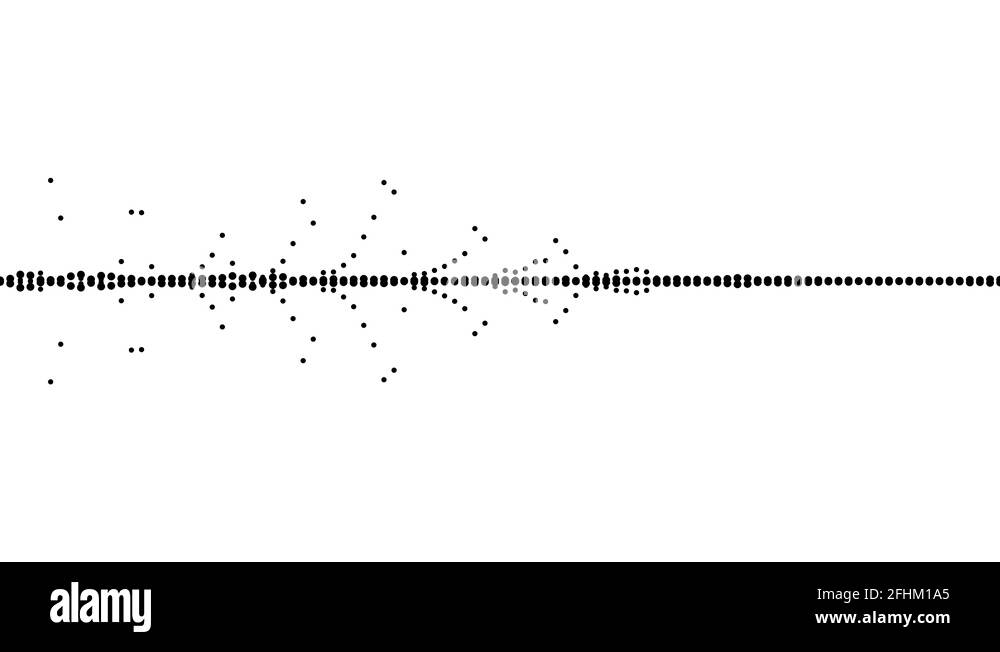 A high resolution animation of a black and white audio wave Stock Video ...