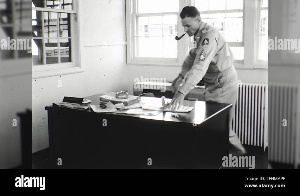 1950s US Army Military Officer Supply Sargent Training Vintage Old Film ...