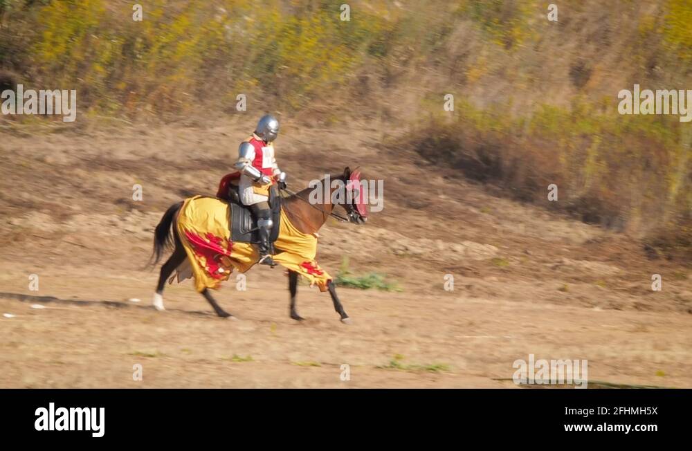 Spanish medieval knight preparing for battle, reconstruction of ...