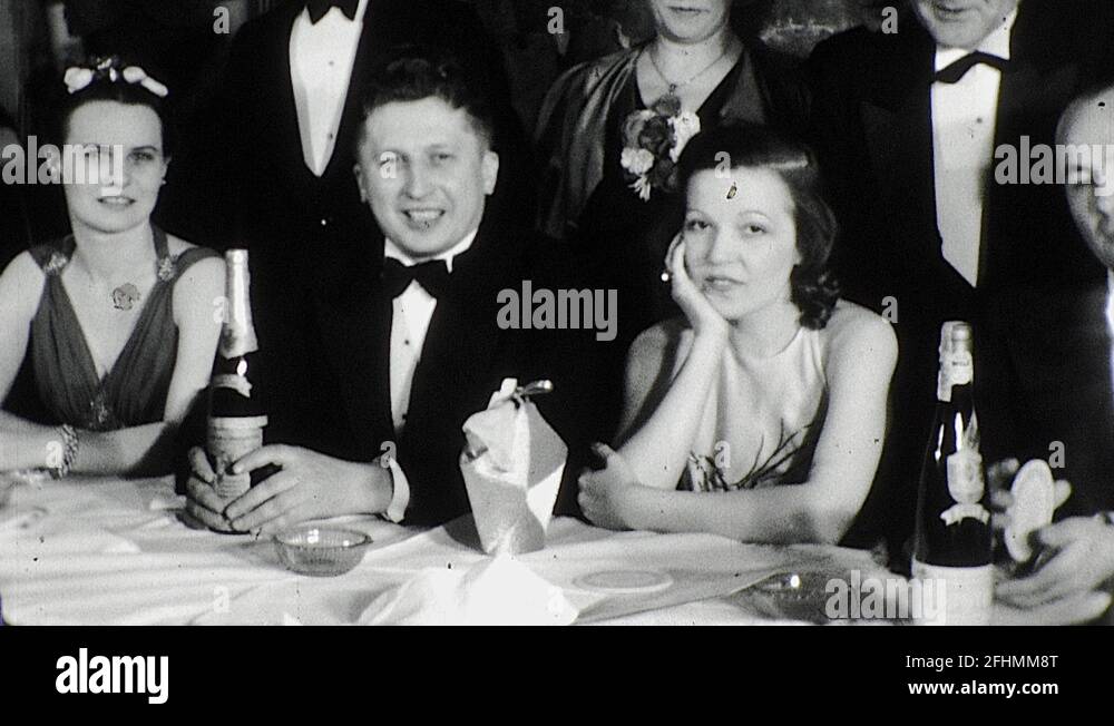 1940s FORMAL WEAR DINNER PARTY High Society Rich People Vintage Film ...