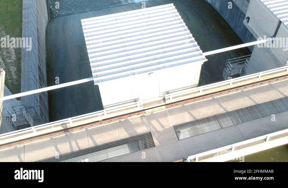 Dam Structure Flyover, cool Colors included in the Dams Trough Stock ...