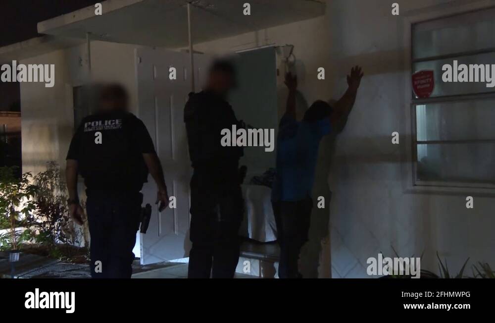 ICE and ERO officers arrest aliens as part of an enforcement action - 2018 Stock Video Footage ...