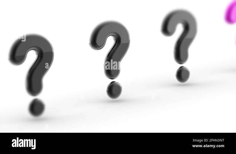 Question mark. Looping footage has 4K resolution. Encoder Prores 4444 ...