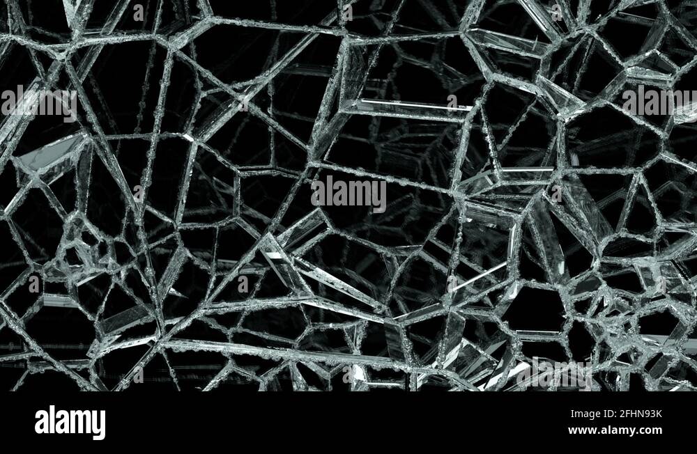 Glass crack and shatter with slow motion. Alpha, 3d render, 3d ...