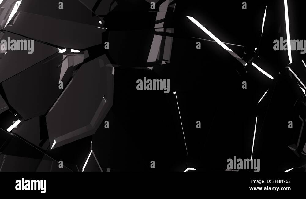 Glass shattered and broken in slow motion. Alpha matte. 3d render. 3d ...