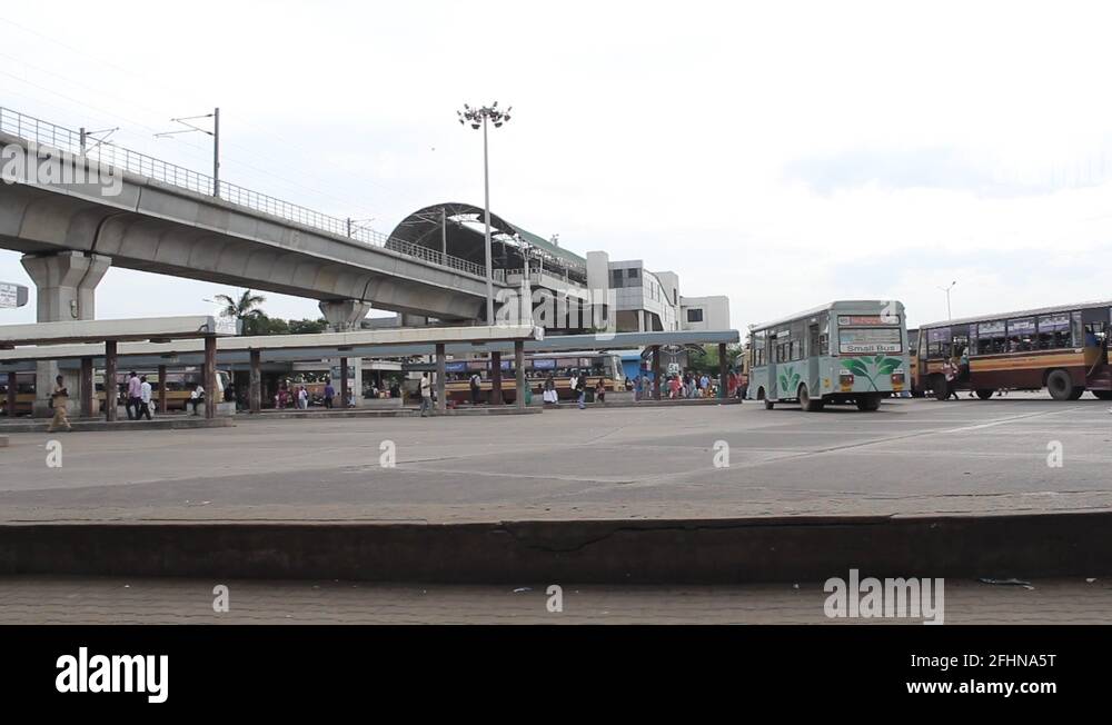 Chennai Mofussil Bus Terminus(CMBT),modern bus terminal outstation ...