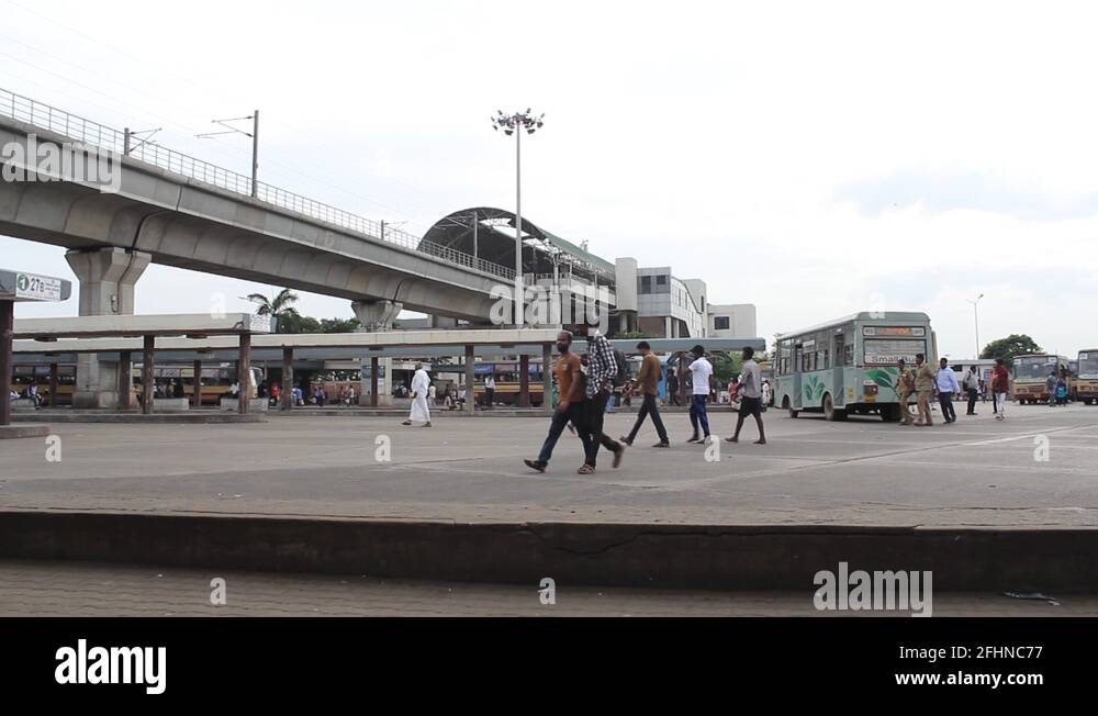 Chennai Mofussil Bus Terminus(CMBT),modern bus terminal outstation ...