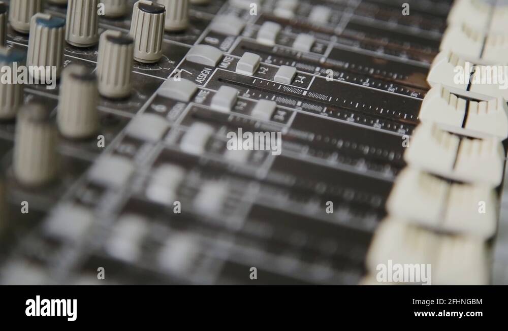 Mixing console also called audio mixer, sound board, mixing deck or ...