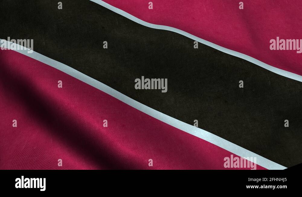 Photorealistic 4k Close up of trinidad-tobago flag slow waving with ...