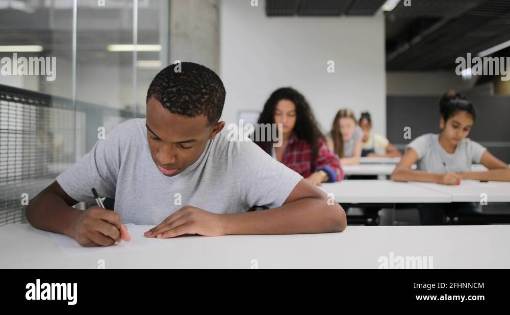 High school student exam classroom Stock Videos & Footage - HD and 4K ...