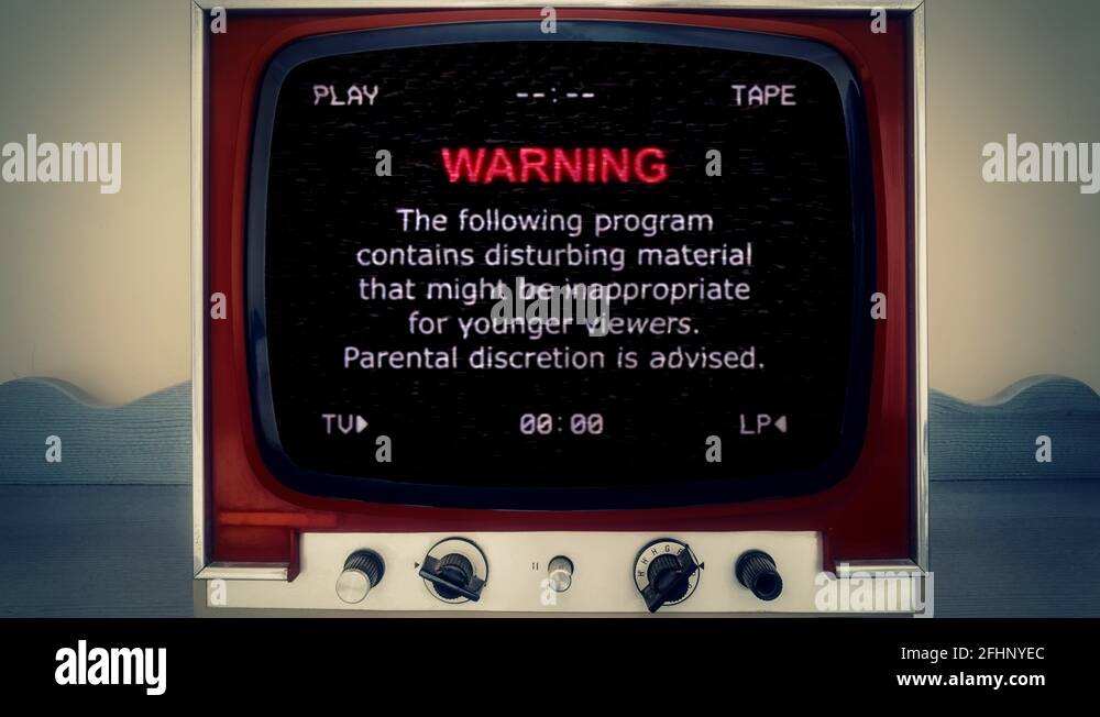TV vintage VHS disturbing material Stock Video Footage - Alamy