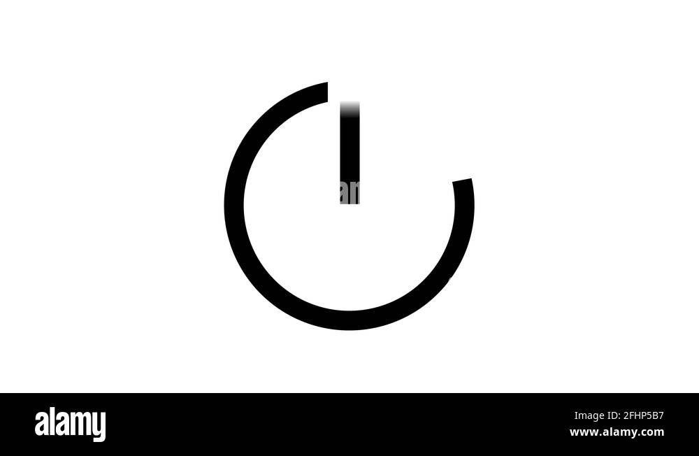 Turn on Power button icon symbol in and out animation Stock Video ...