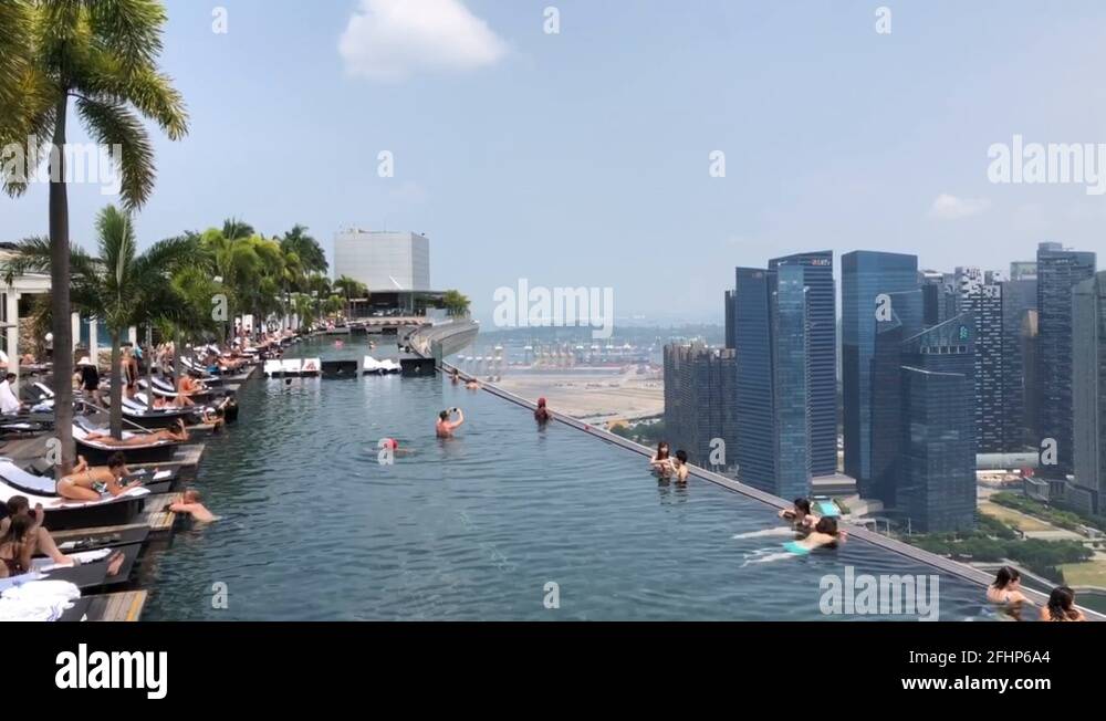 Marina bay sands singapore pool sunny Stock Videos & Footage - HD and ...