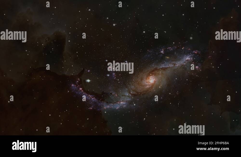 zooming in and passing a galaxy in Deep Space. Highly Realistic 4K ...
