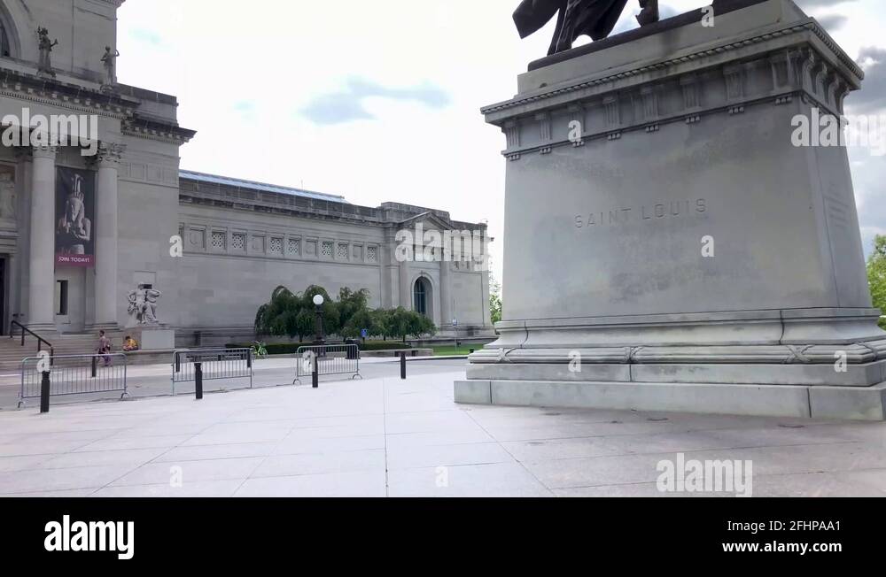 Video of King Louis IX statue and main entrance of St. Louis Art Museum ...