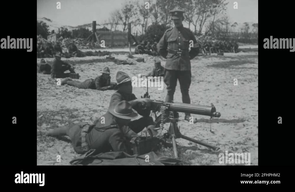 108th Infantry Regiment load and fire from mortars - 1918 Stock Video ...