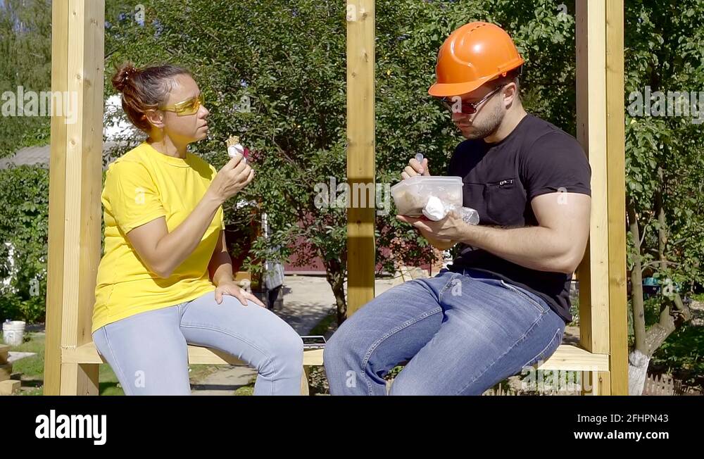 Builders on lunch break Stock Videos & Footage - HD and 4K Video Clips ...