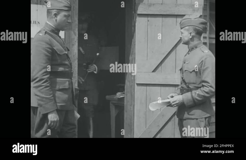 Major General George Read at 2nd Army Corps headquarter - 1918 Stock ...