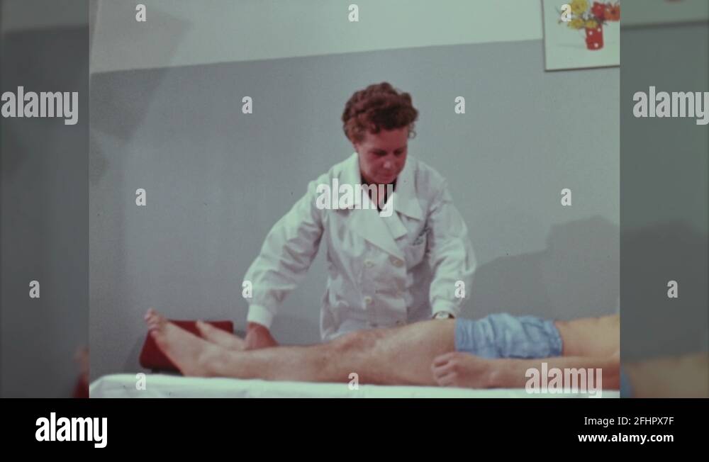 1960s19 Woman Doctor Gives Physical Exam Test Medical Man Vintage Old ...