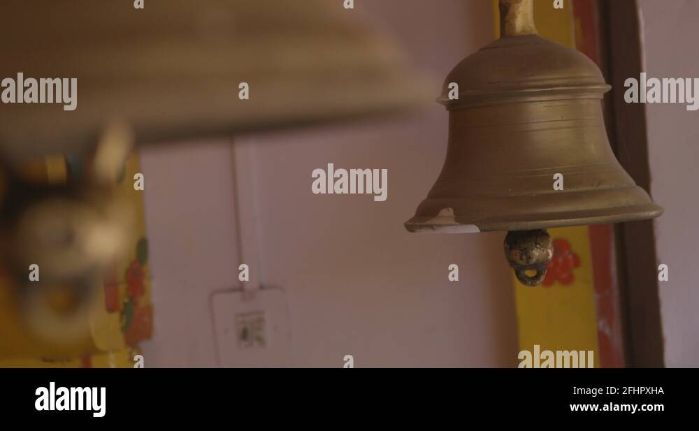 Bells from a Hindu Temple in India. Slow motion Stock Video Footage - Alamy