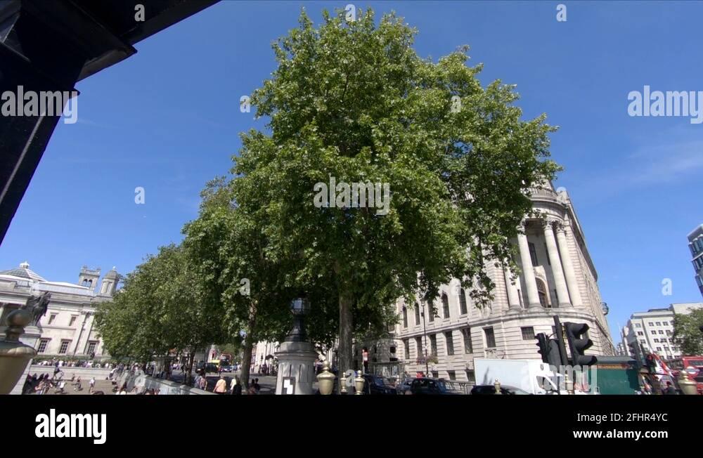 Cinematic Reveal Of London Underground Sign At Charing Cross Station ...