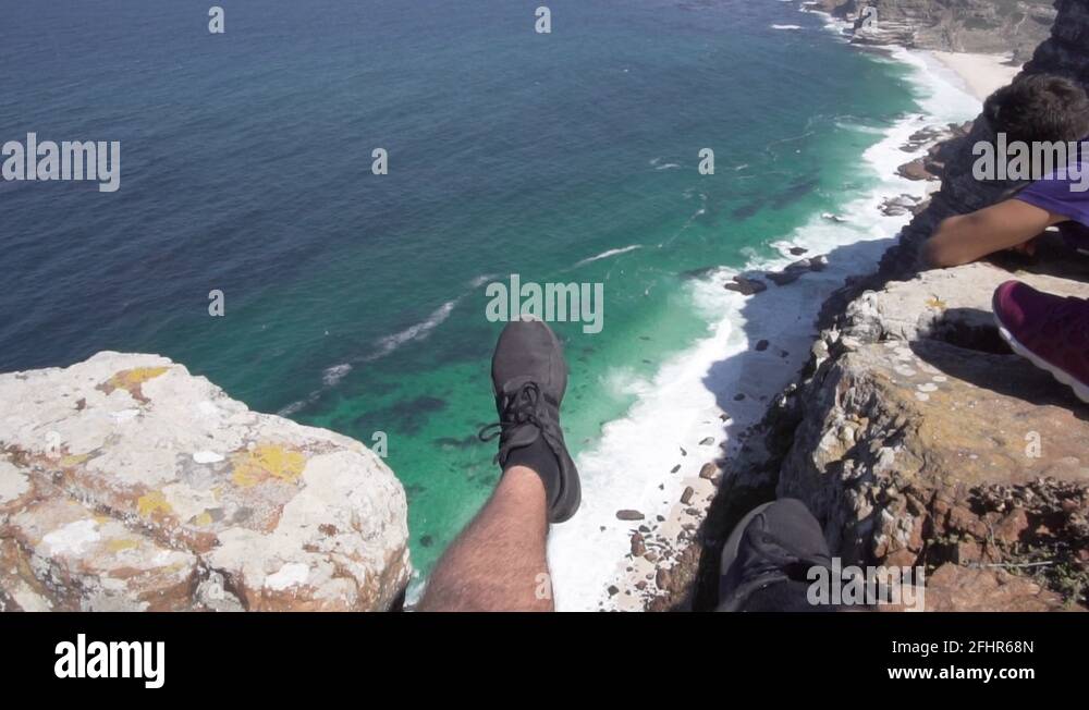Epic view above the Ocean and Cliffs from Cape Point in South Africa Stock Video Footage - Alamy