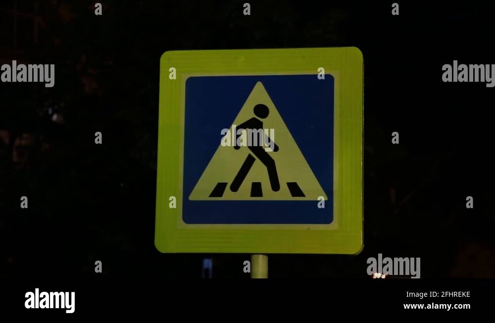 Pedestrian crossing signpost Stock Videos & Footage - HD and 4K Video ...