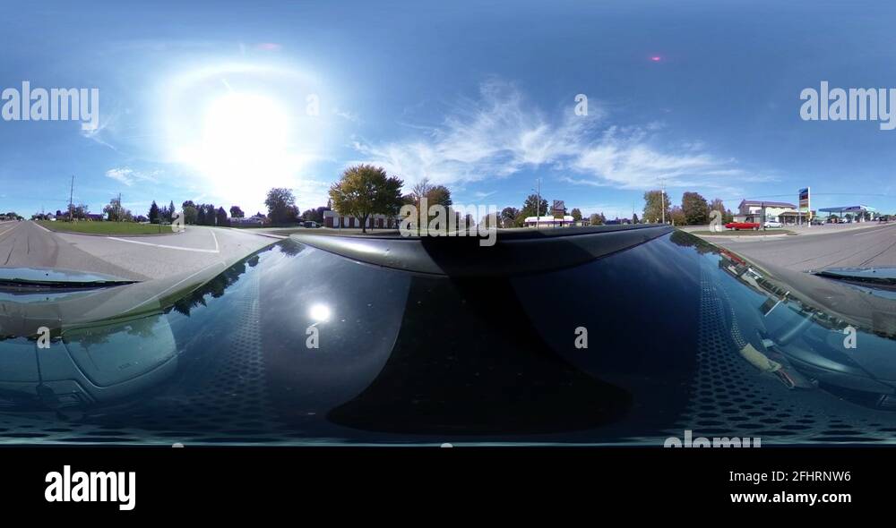 360VR 4 K Vr 360 Convertible Vehicle Top Car Side Woman Driving Through ...