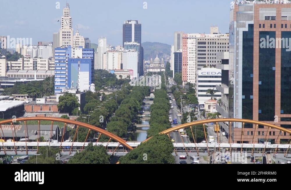 Traffic in the busy center of Rio de Janeiro, Brazil Stock Video ...