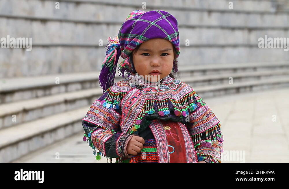 Hmong ethnic group vietnam traditional dress costume Stock Videos ...