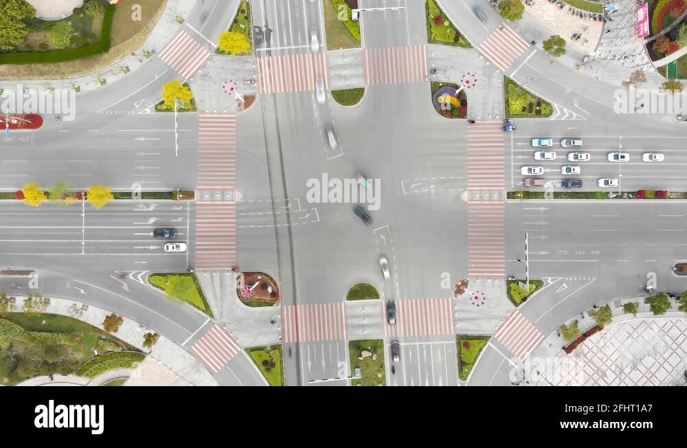 Traffic intersection from above Stock Videos & Footage - HD and 4K ...