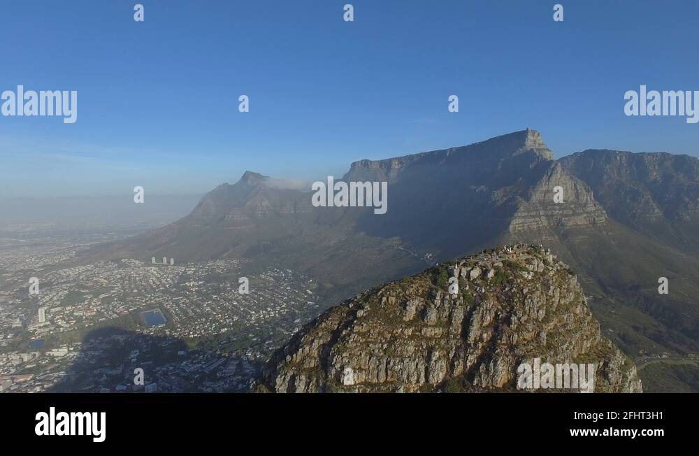 Air view of the city and table mountain Stock Videos & Footage - HD and ...